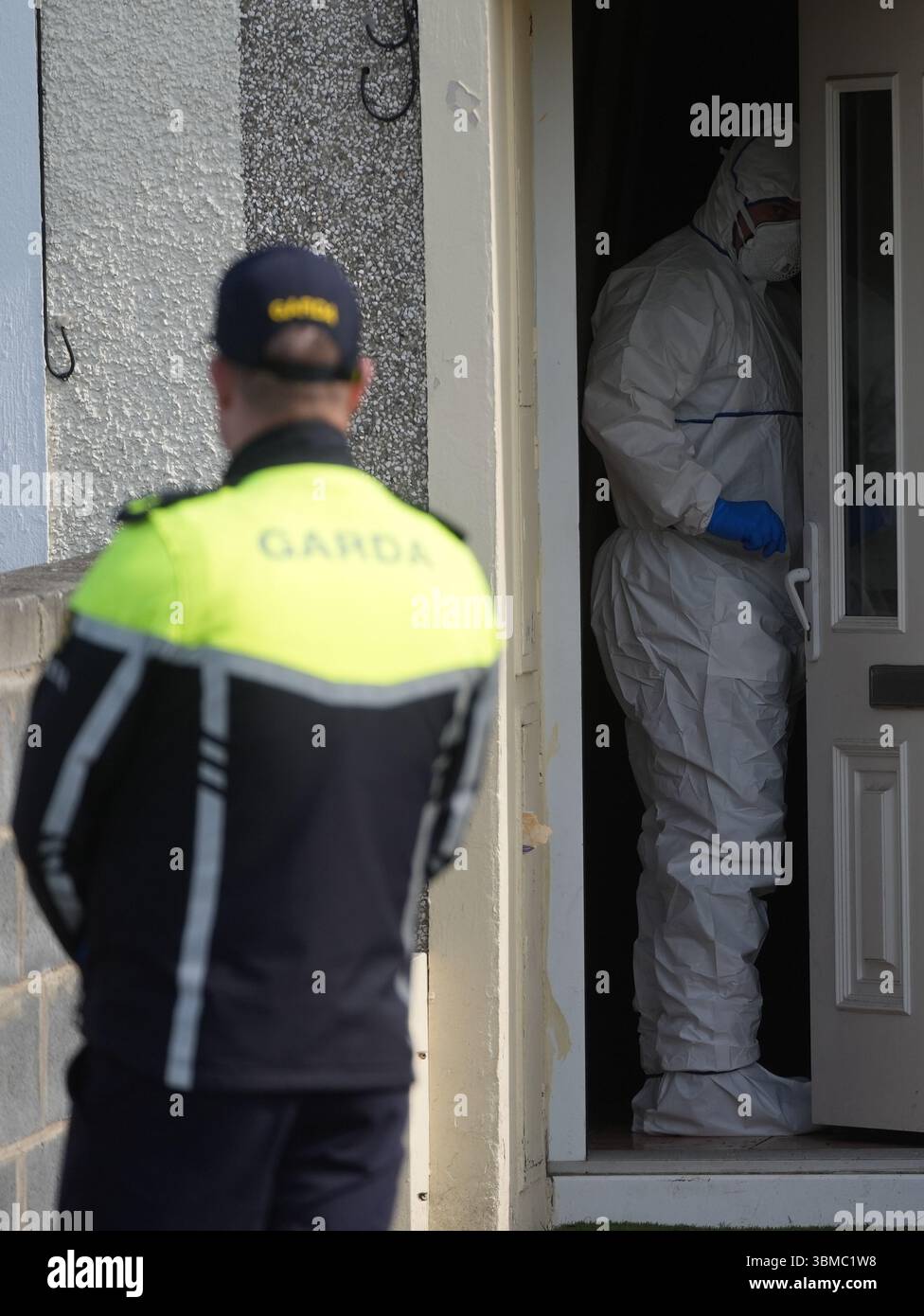Garda officers at the scene in Foxdene Drive, Balgaddy after a man died ...