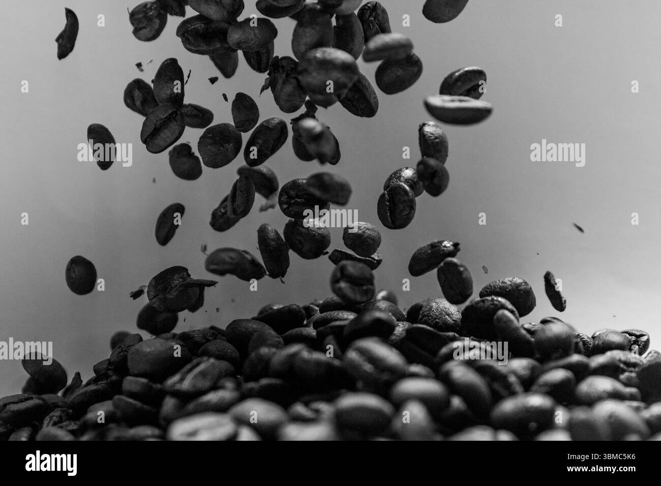 coffee bean , brown falling Stock Photo - Alamy