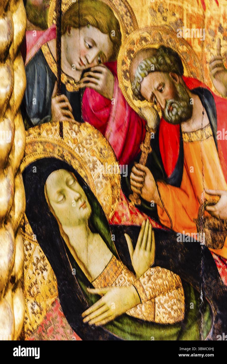 Dormition of the Virgin surrounded by the apostles, 15th-century ...