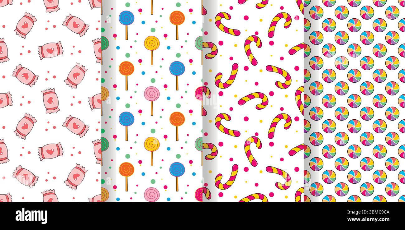 Seamless candy pattern on Stock Vector Images - Alamy