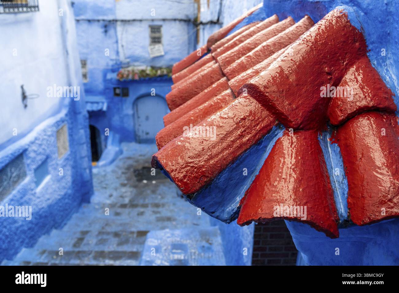 Chefchaouen, Andalusian tiles, Rif Mountains, Morocco, North Africa ...