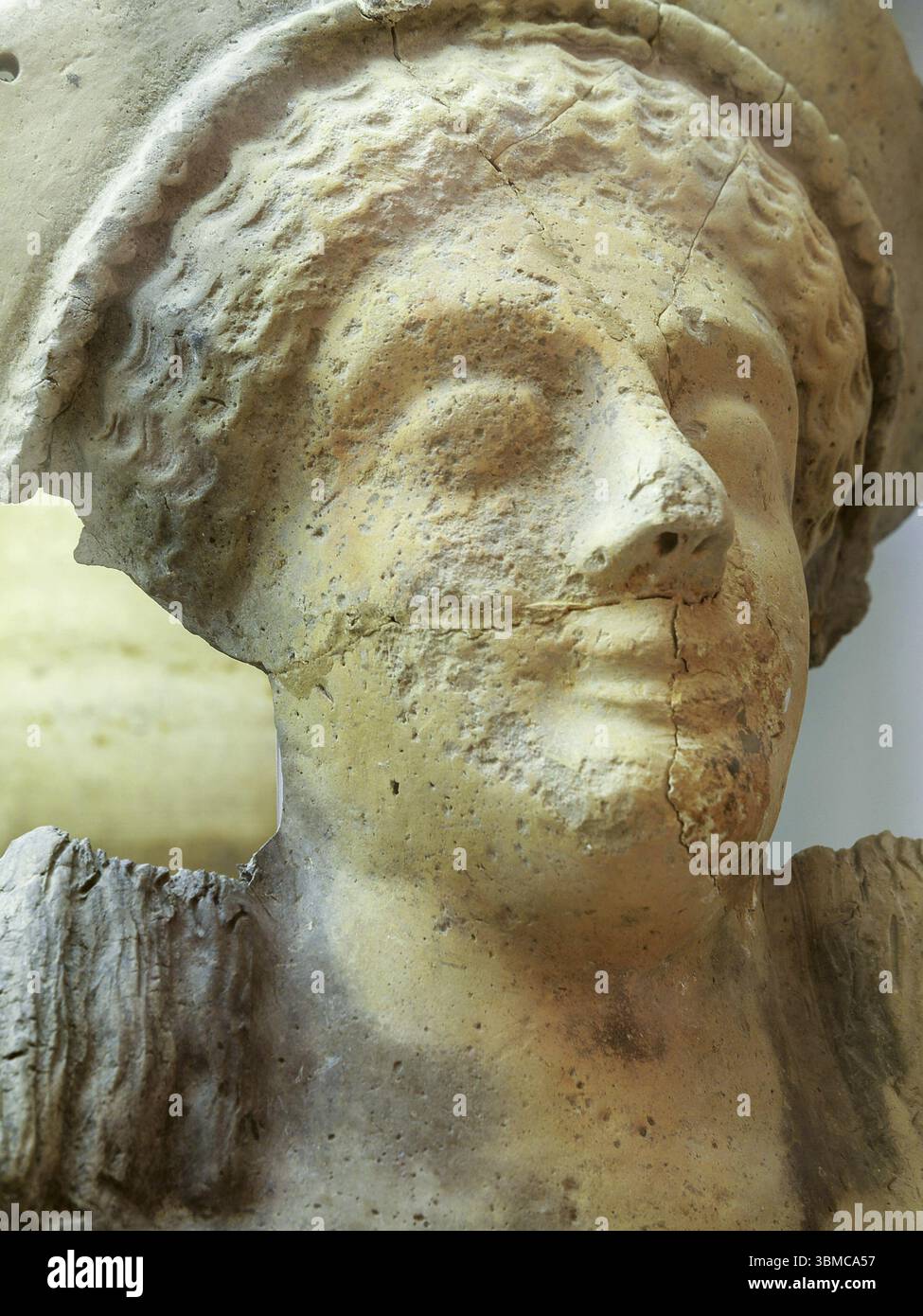 Sculpture of the face of the goddess Tanit, Museum of the Monastery of ...