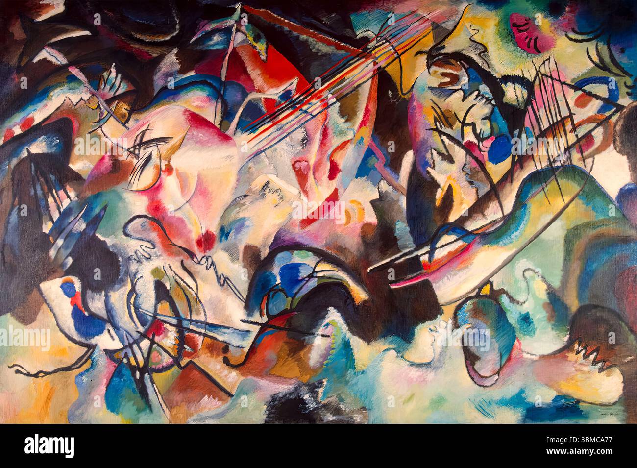 Wassily Kandinsky, Composition VI, abstract painting in oil on canvas ...