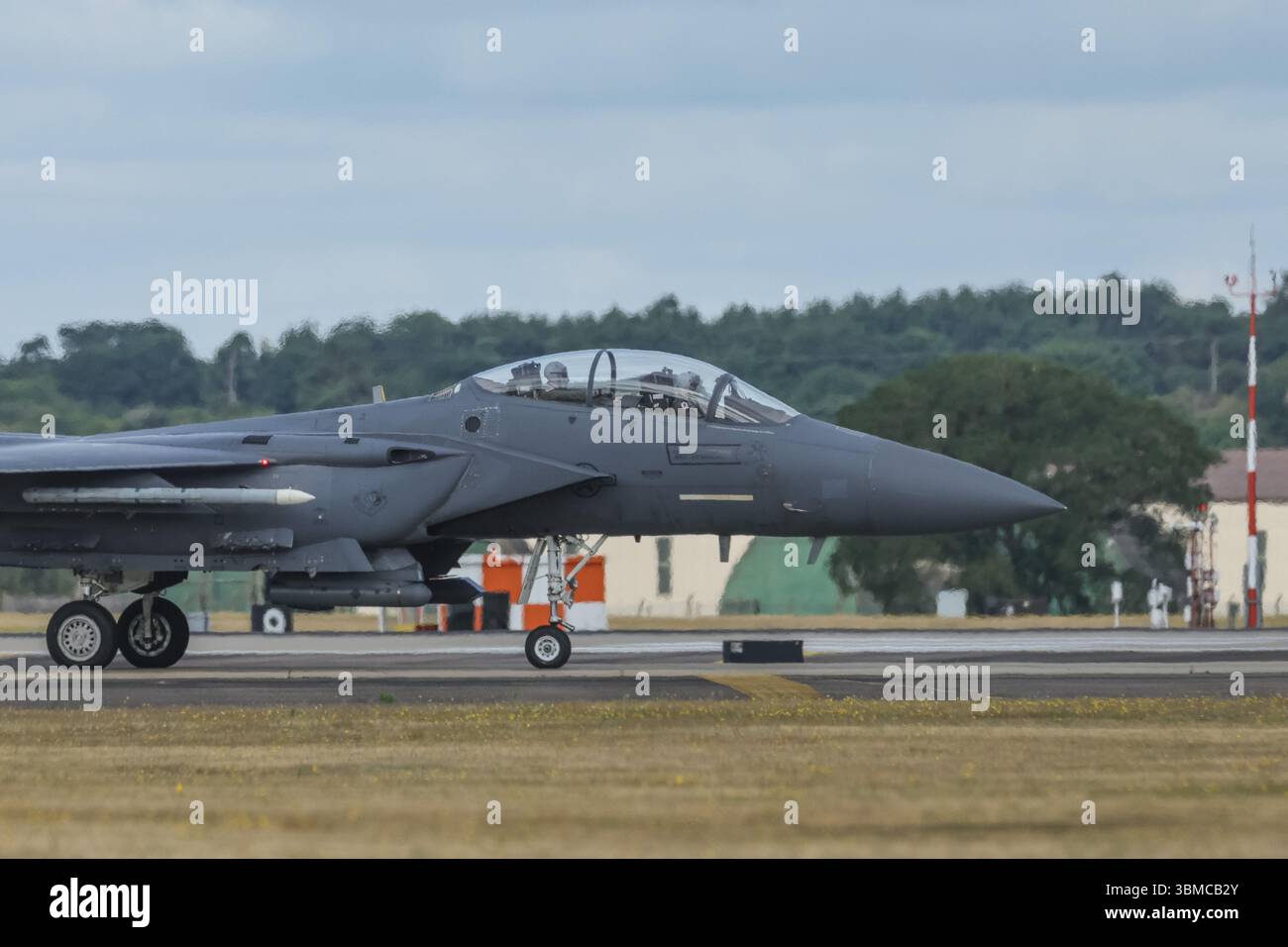 United States Air Force McDonnell Douglas, F-15 Eagle take off and land ...