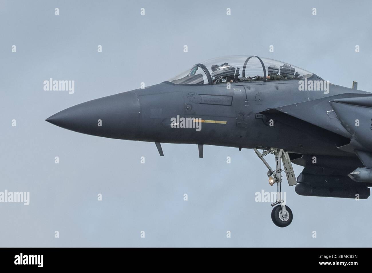 United States Air Force McDonnell Douglas, F-15 Eagle take off and land ...
