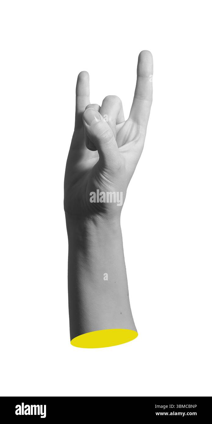 Female hand raised forefinger Cut Out Stock Images & Pictures - Alamy