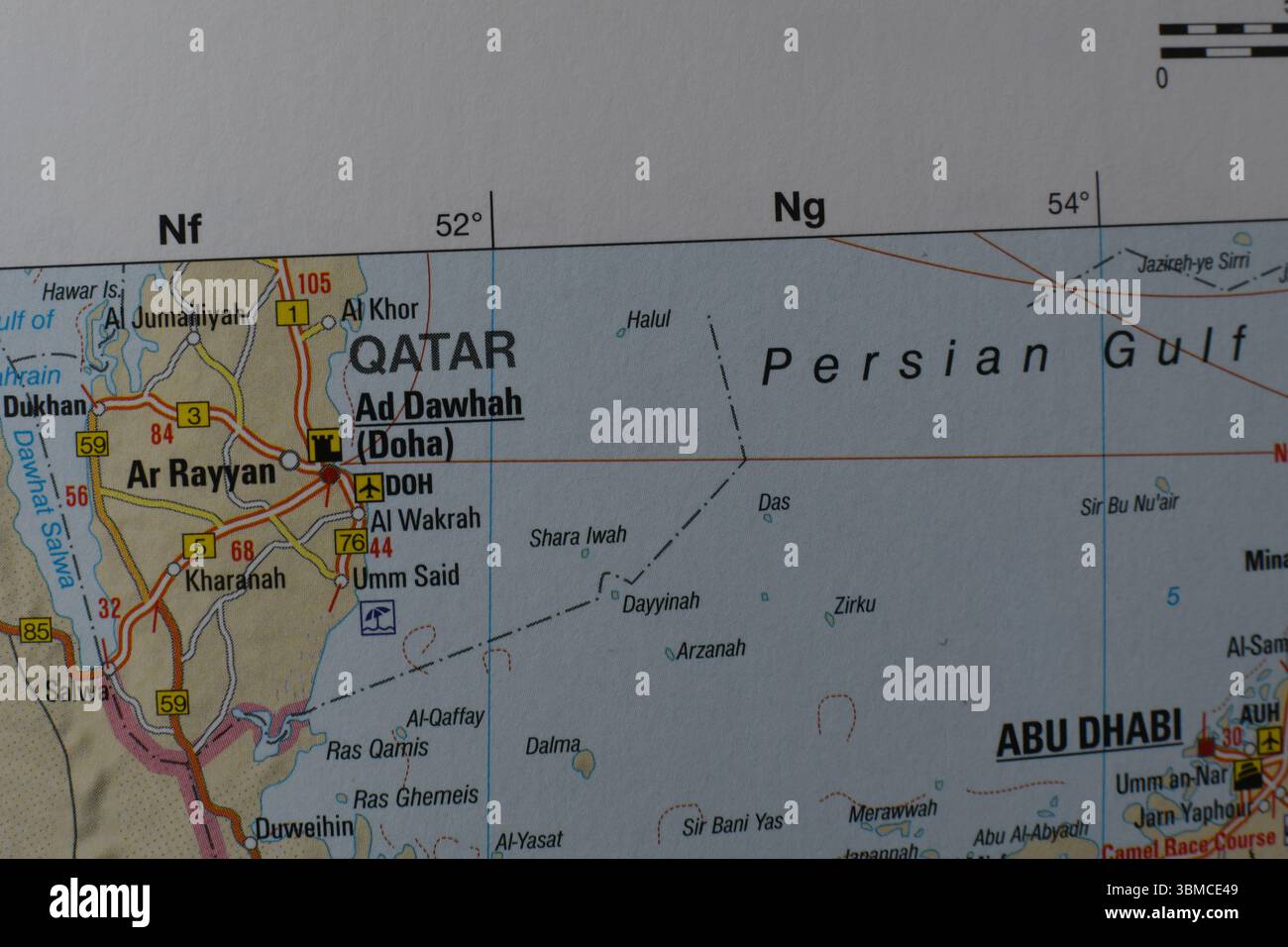 Gulf countries map hi-res stock photography and images - Alamy