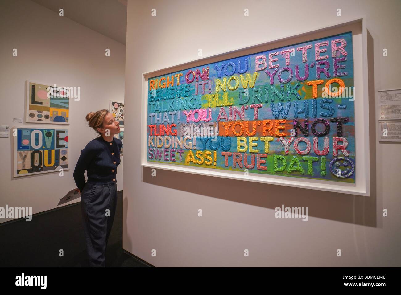 London, UK. 26 June 2025. Mel Bochner Right On (2023) Monoprint in oil ...