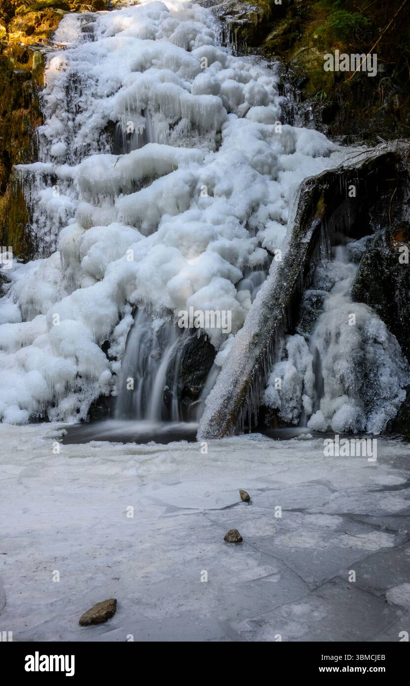 Captivating view showcases majestic waterfall hi-res stock photography ...