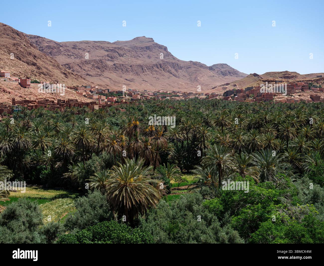Morocco, 25 May 2025. Traditional houses nestled at the base of the ...
