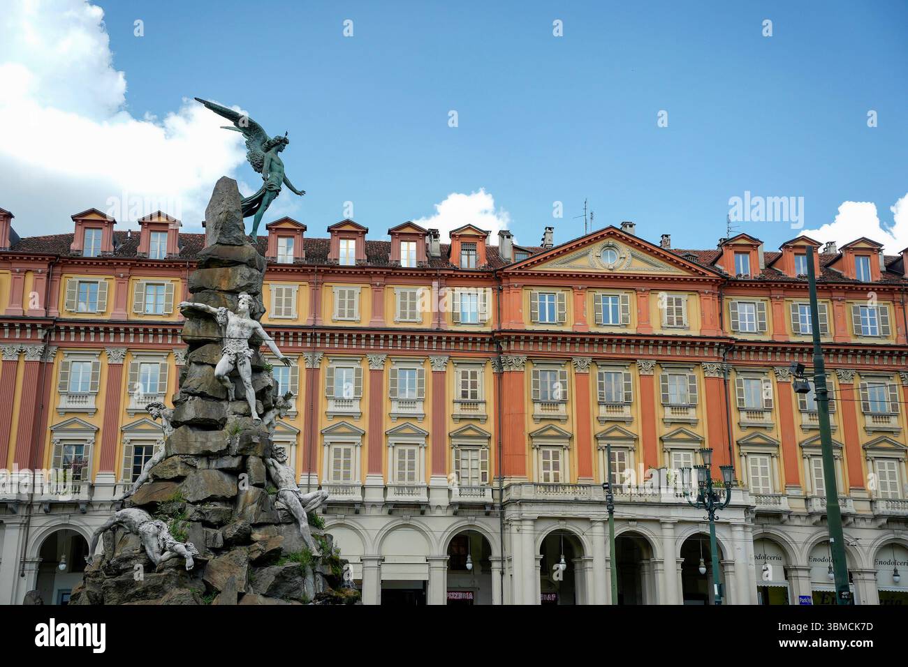 The Statuto Place sculpture, Turin, Italy Stock Photo - Alamy