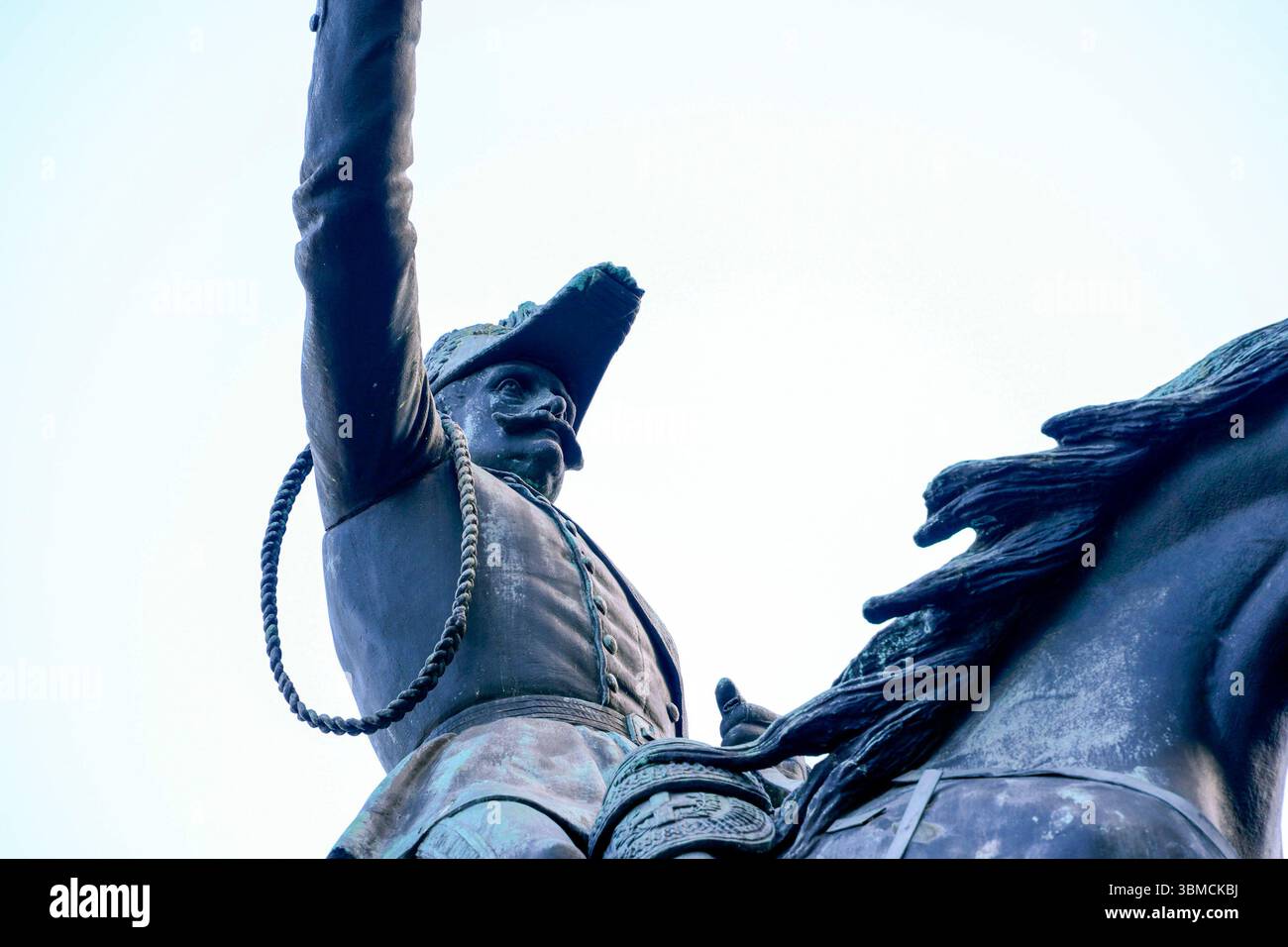 Detail of Carlo Alberto Sculpture in Turin Italy Stock Photo - Alamy