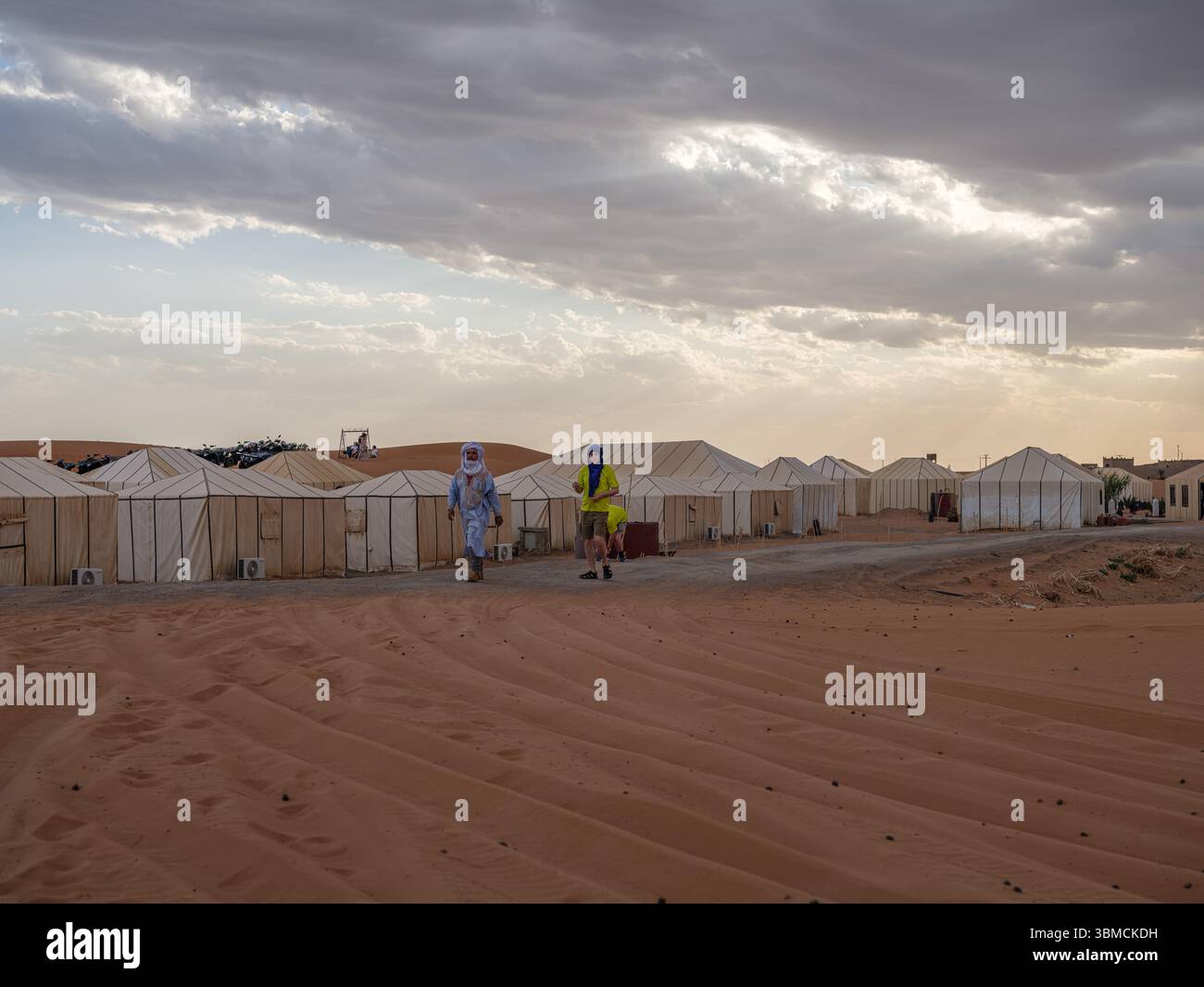 Morocco, 25 May 2025. Luxury desert camp in the Moroccan Sahara with ...
