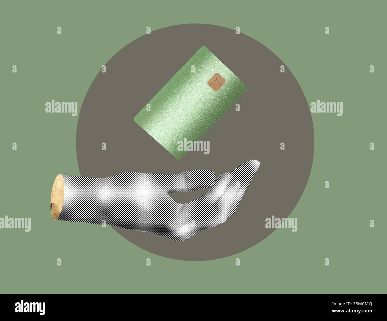 Finance and banking concept, showcasing a woman holding a credit card ...