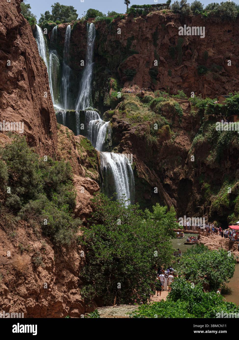 Morocco, Ouzoud, 25 May 2025. Stunning view of the Ouzoud Falls ...
