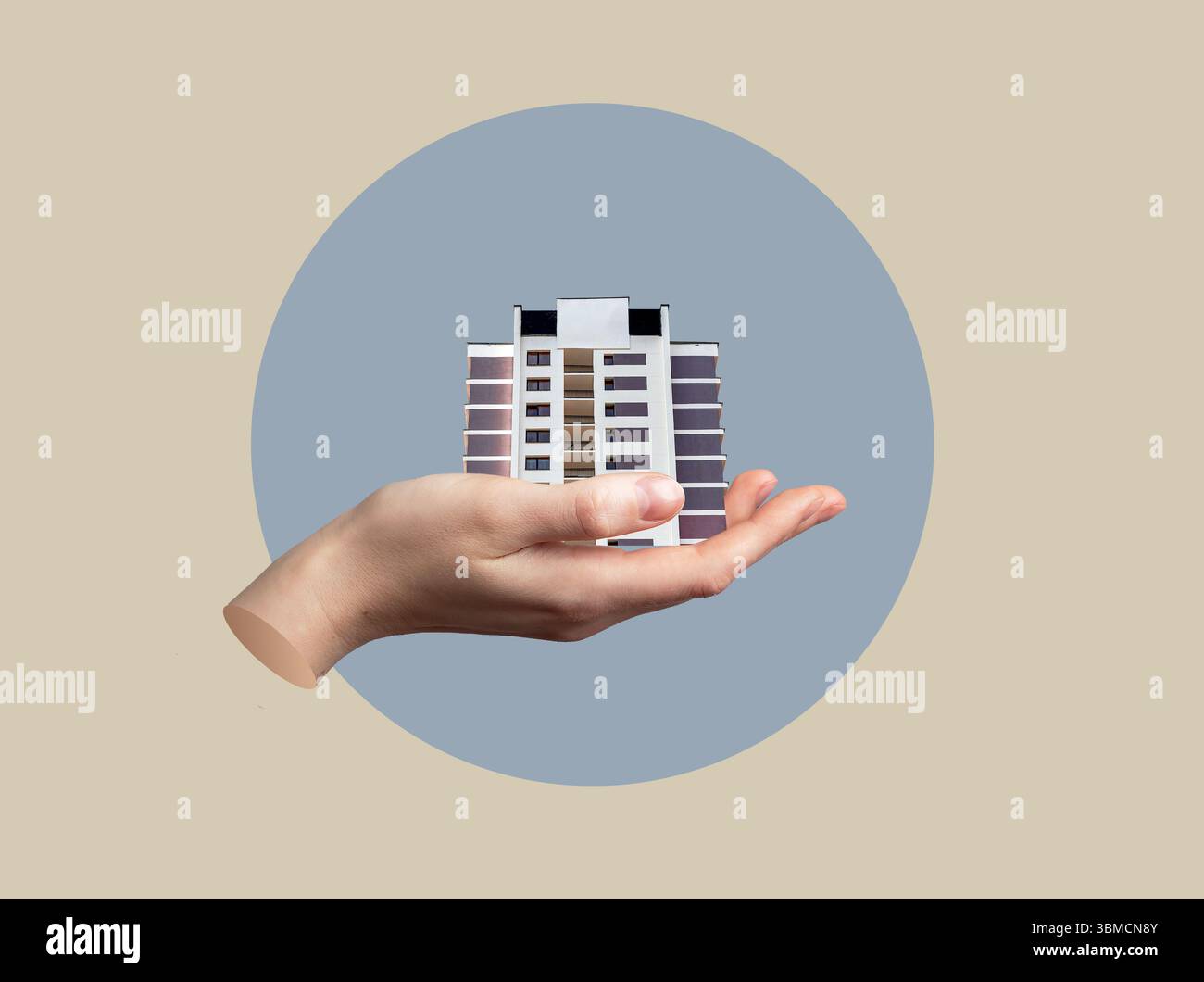 Real estate concept with home, property, and safety. Hand holding a ...