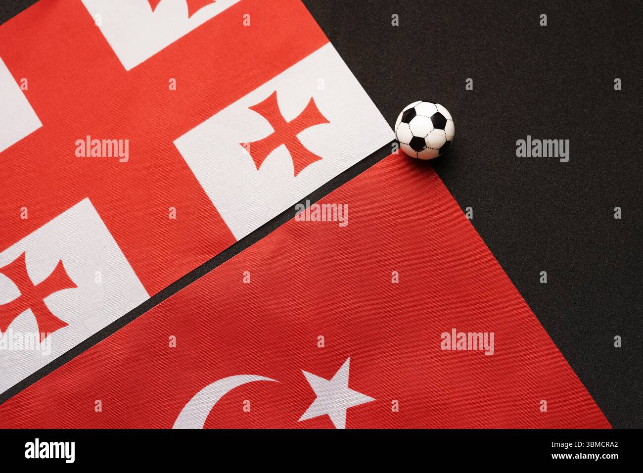 Turkiye vs Georgia, Football match with national flags Stock Photo - Alamy