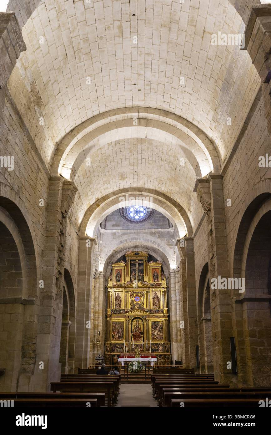 San Pedro el Viejo Monastery, interior of the church, Huesca, Aragon ...