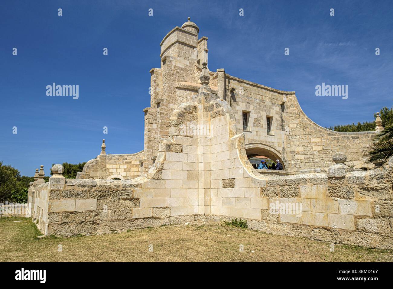 Central watchtower, Lazareto de Mahon, San Felipet peninsula, port of ...