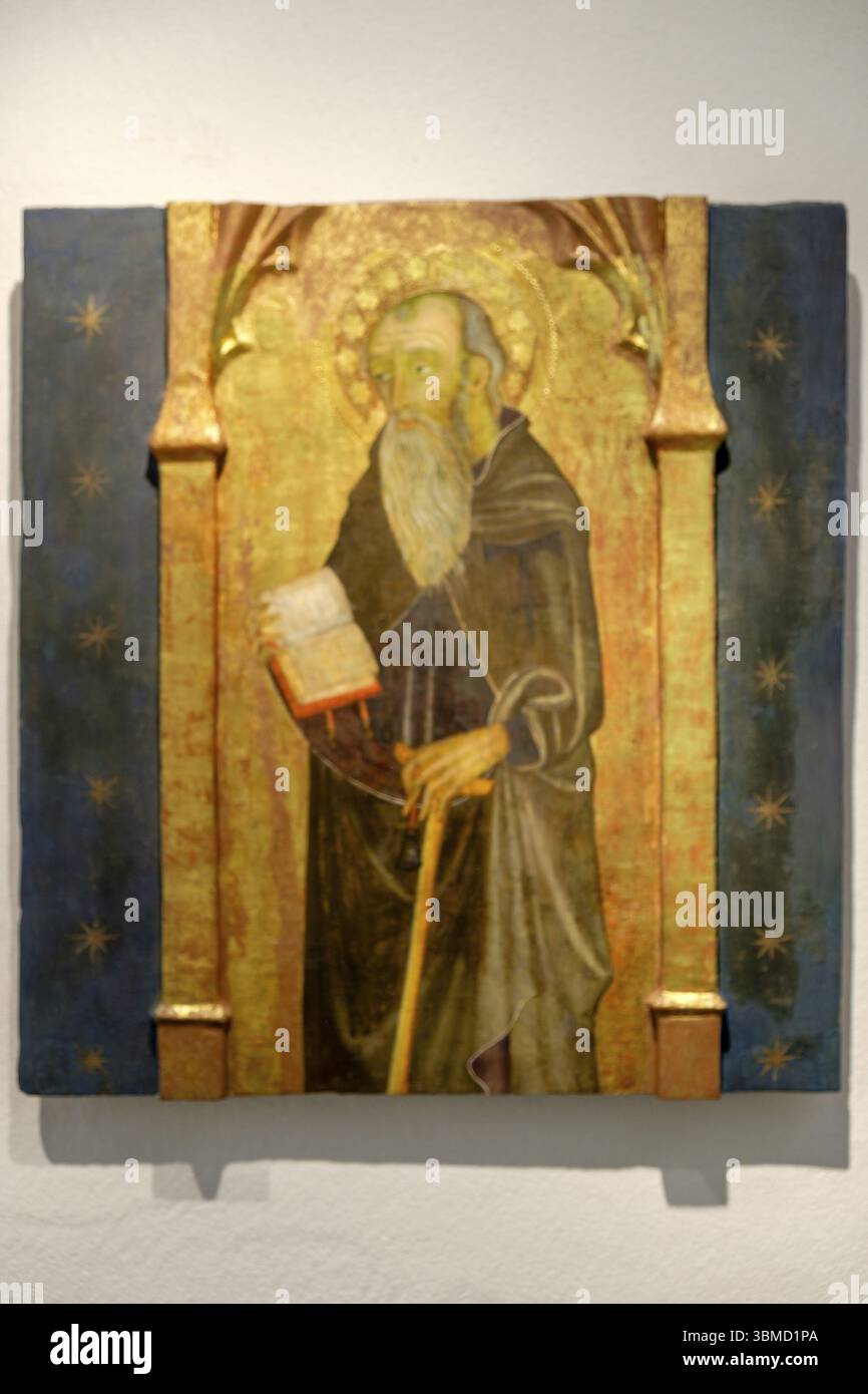 Saint Anthony the Abbot, tempera and gold on panel, Francesc Comes ...