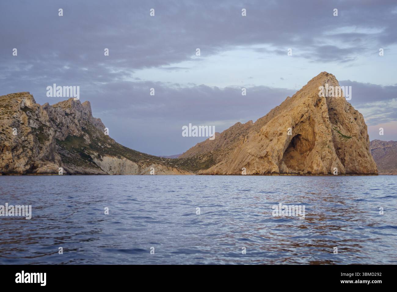 Cala Boquer, Alta den Vaquer, Tramuntana coast, Pollensa, Majorca ...