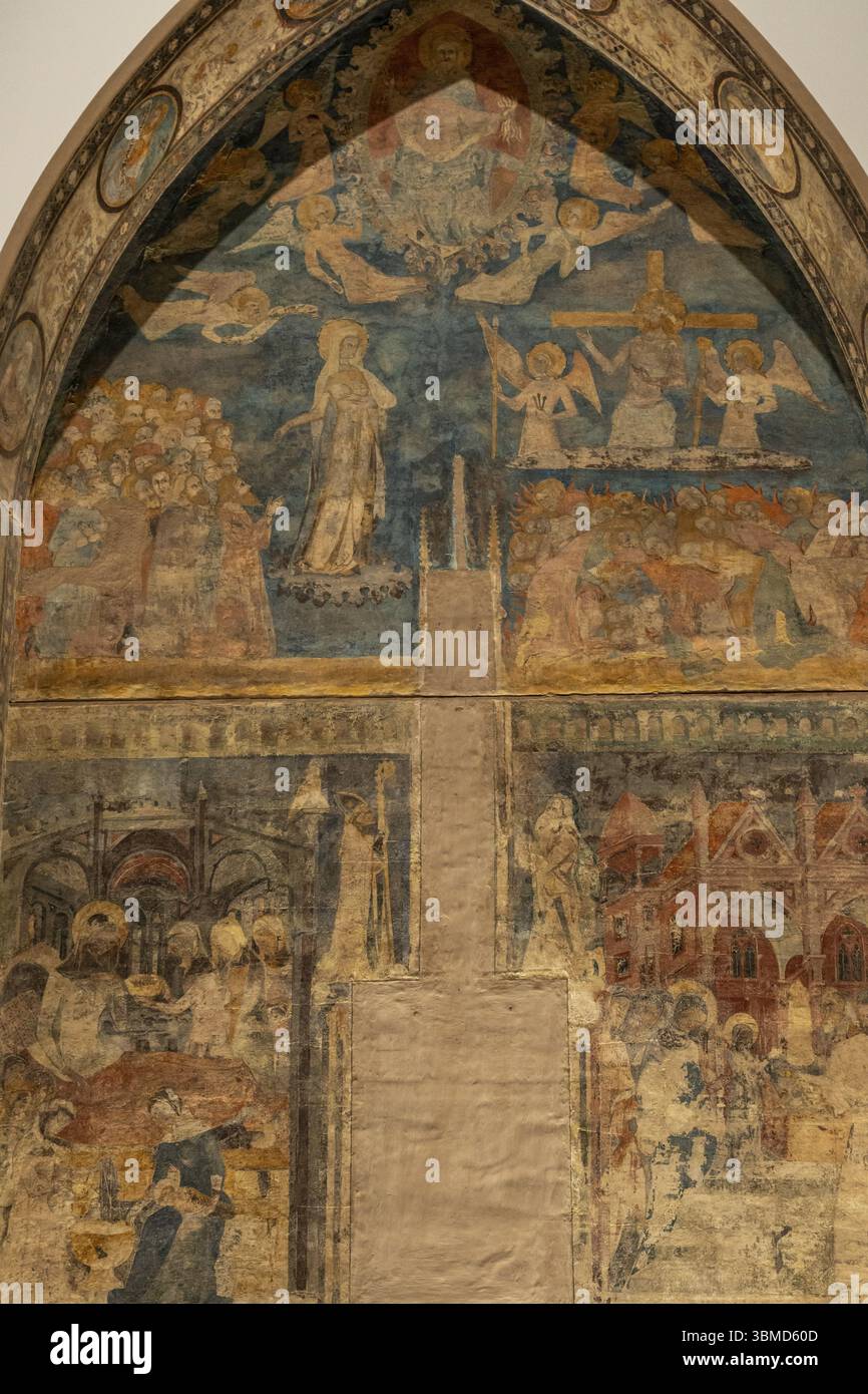 Childhood of the virgin and final judgment, tomb of Miguel Sanchez de ...