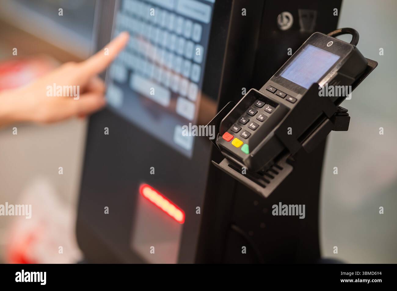 Person uses self checkout machine hi-res stock photography and images ...