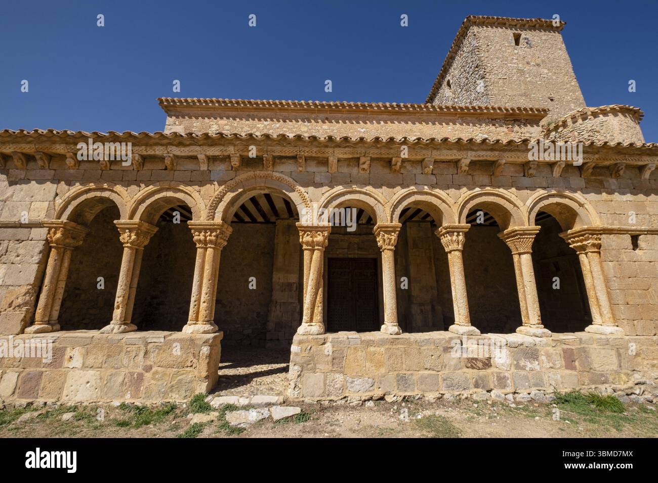 Porticoed gallery, Church of San Pedro Apostol, Romanesque, 12th ...
