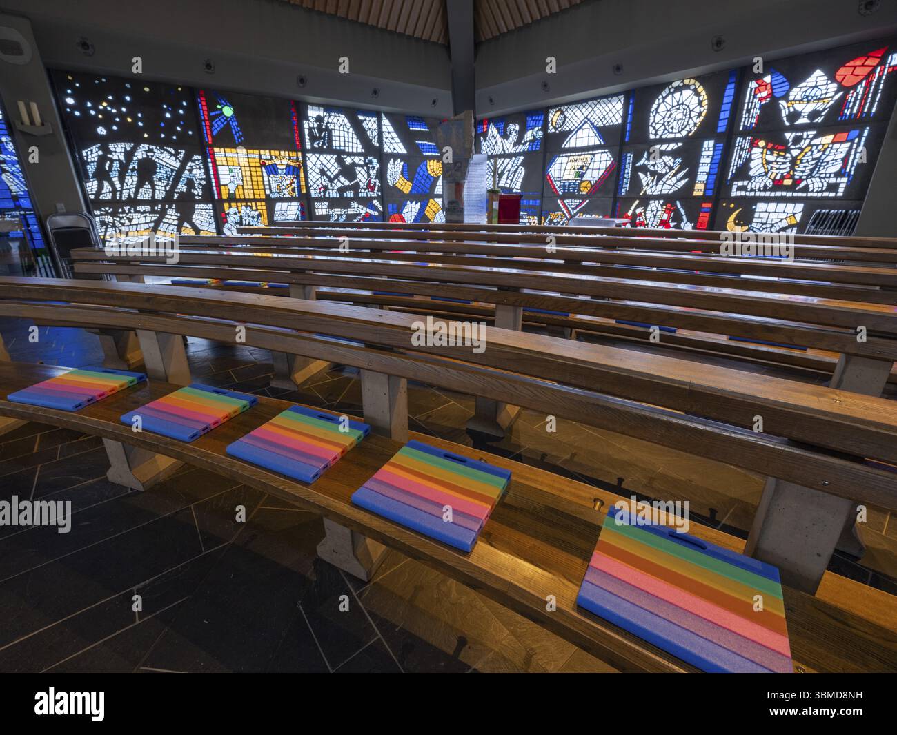 Catholic motorway church St. Christophorus on the A5 motorway near Baden Baden from 1978 ...