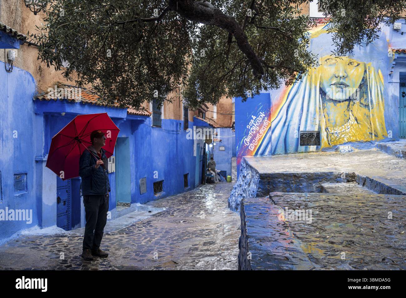 Chefchaouen, graffiti on Messala slope, Rif Mountains, Morocco, North ...