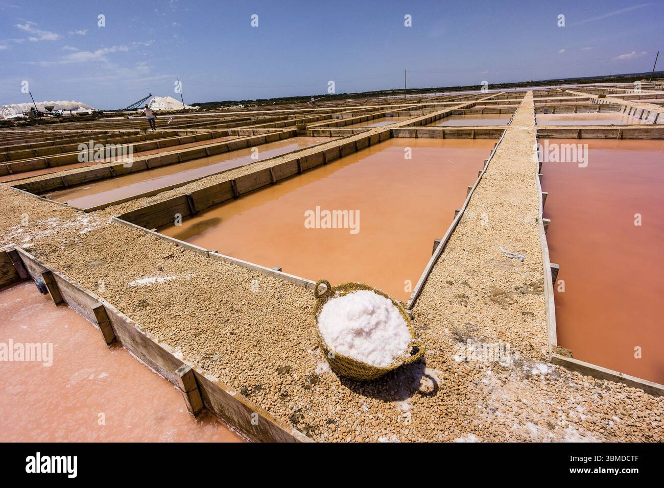 Salt extraction ponds, Salobrar de Campos, Campos del Puerto, Mallorca ...
