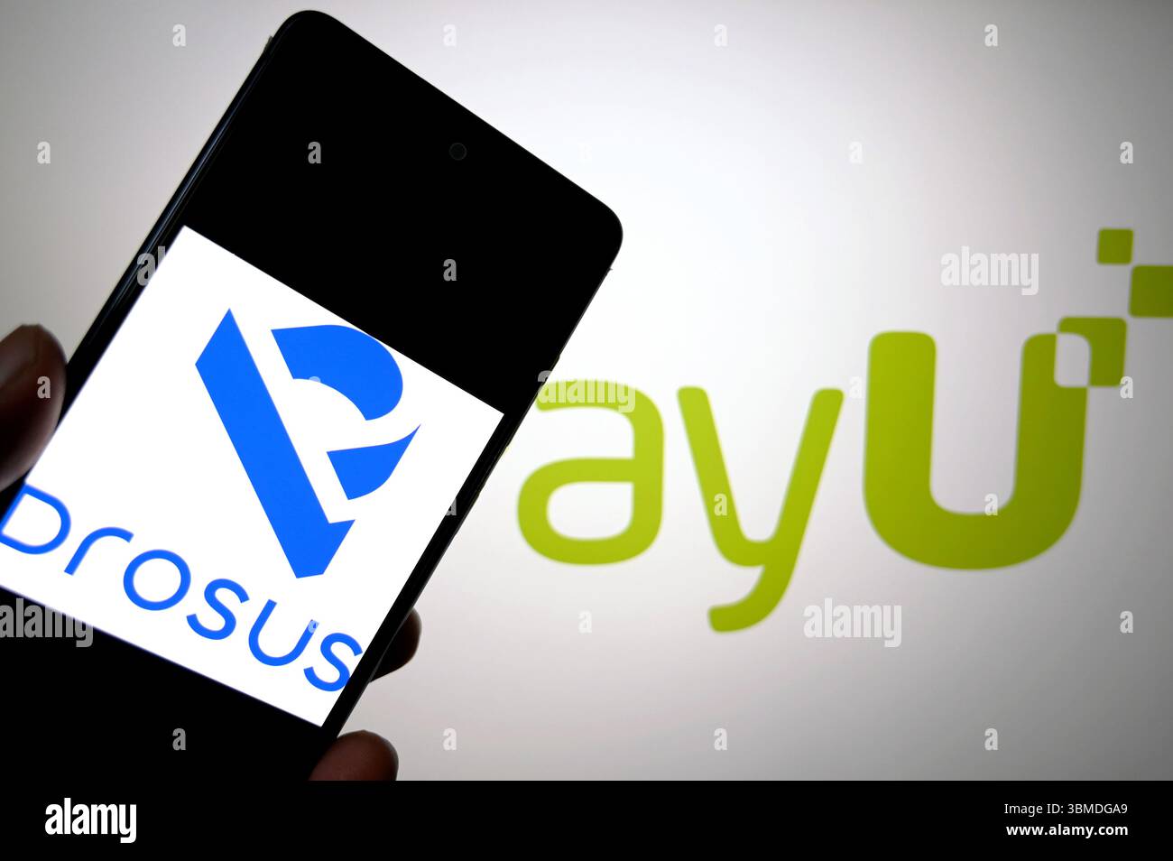 India. 25th June, 2025. In this photo illustration, a Prosus logo is ...