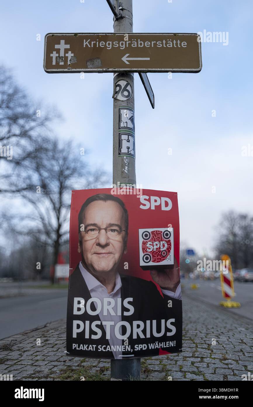 Election poster for the federal election on 23 February 2025 with a ...