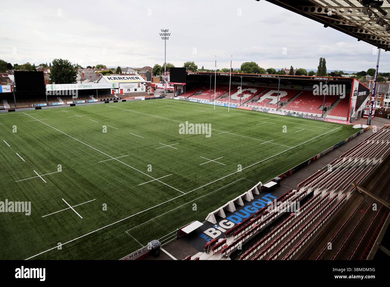 Standing only terracing that runs continuously down one touchline hi ...