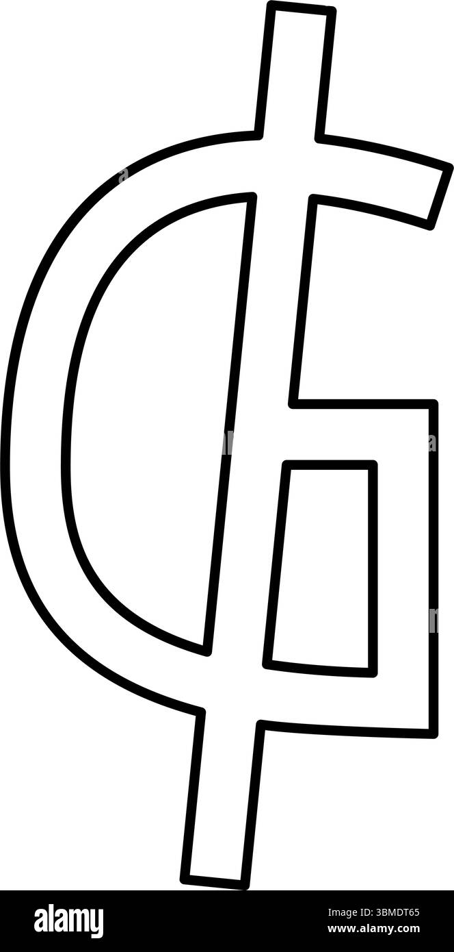 Symbol sign of Guarani Paraguay's official currency Paraguay money ...