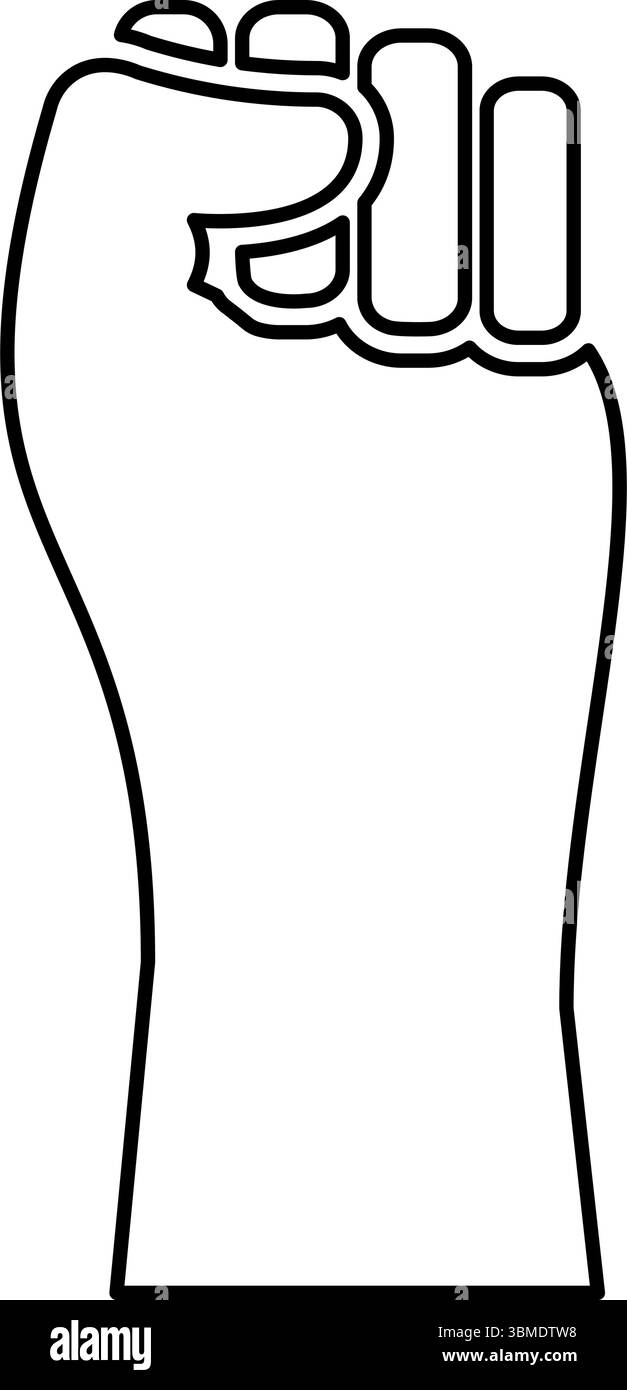 Feminism protest line icon Cut Out Stock Images & Pictures - Alamy