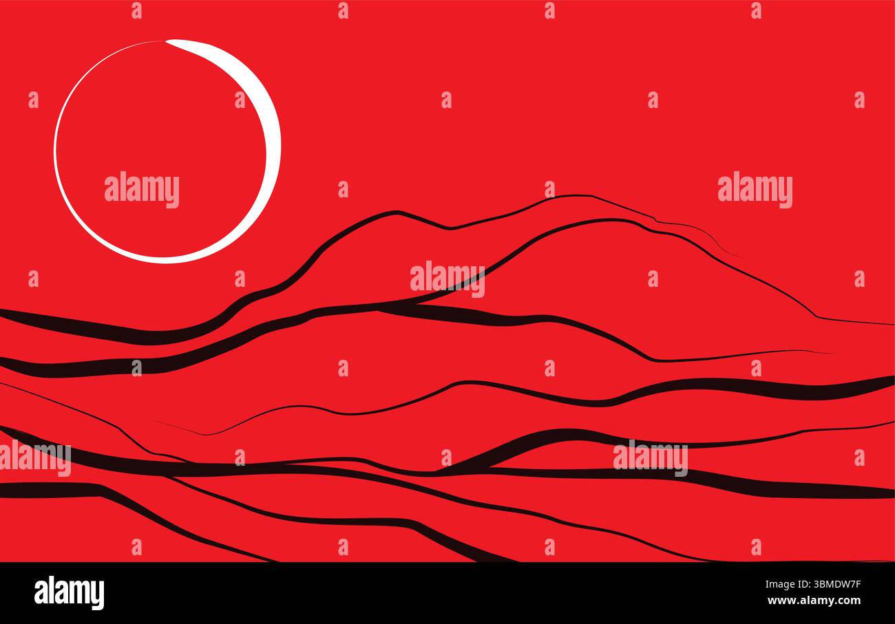 Mountain line art pattern illustrations. Abstract mountain contemporary ...