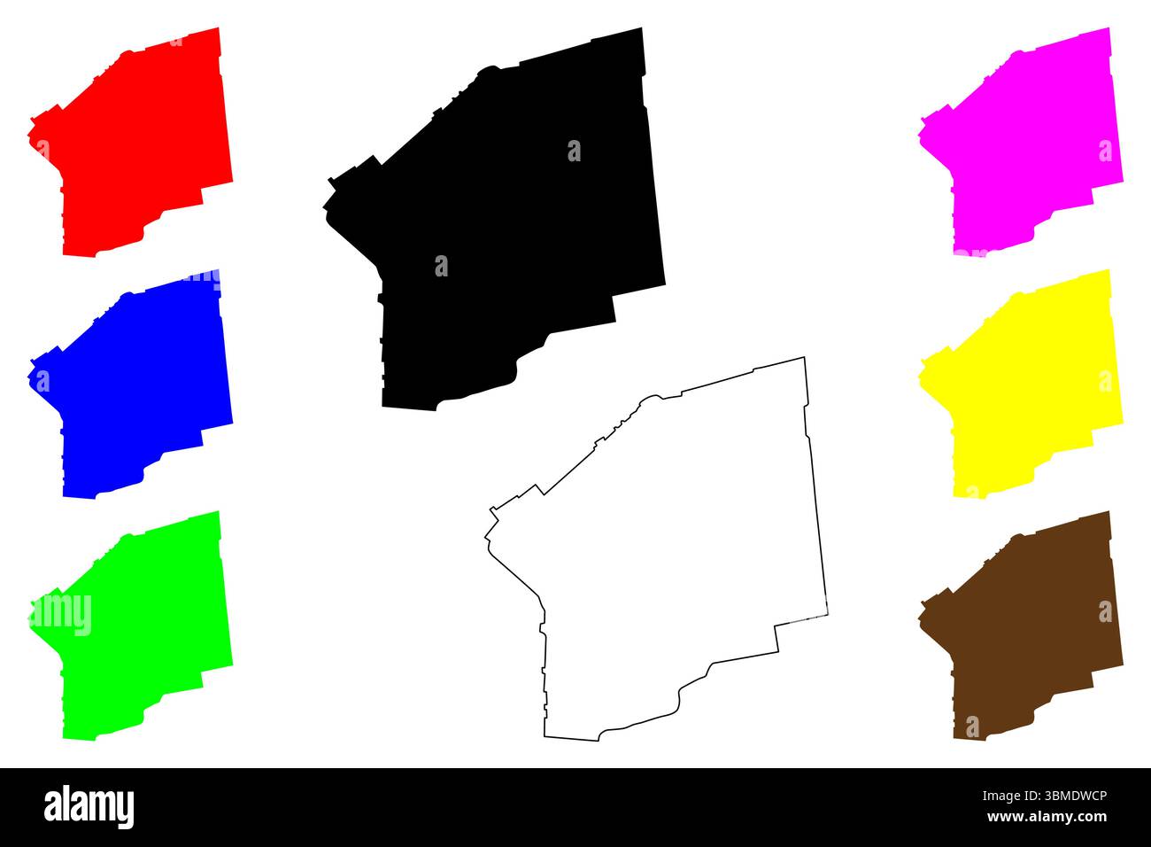 Old City of Jerusalem (State of Israel, Jerusalem District) map vector ...