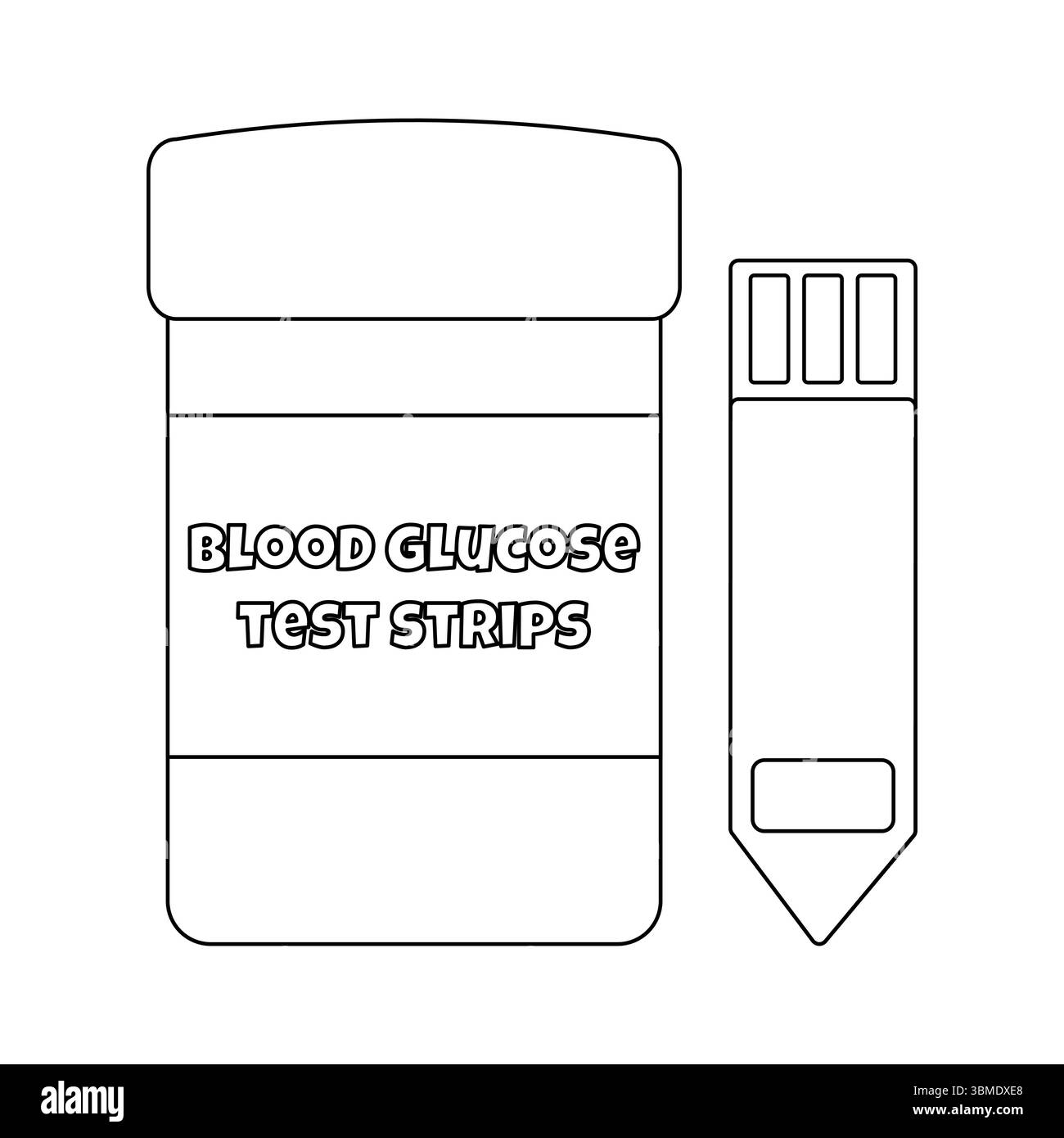 Blood glucose monitoring strips Stock Vector Images - Alamy