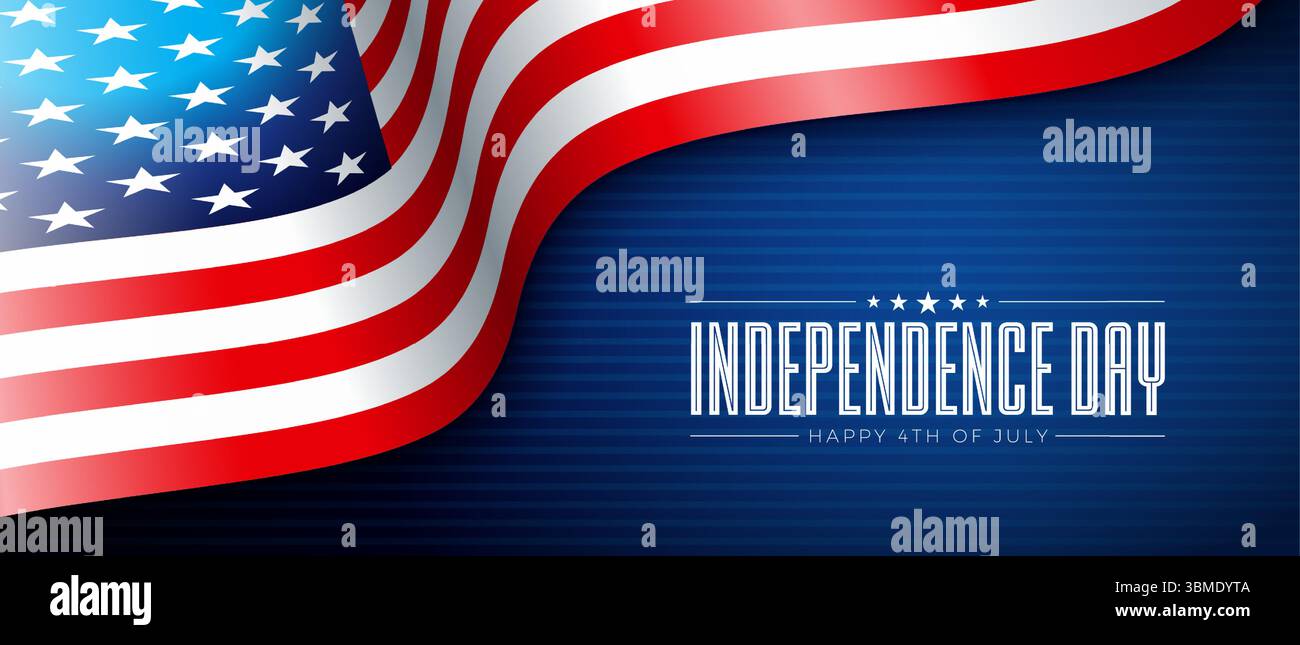 4th of July Independence Day of the USA Vector Illustration with ...