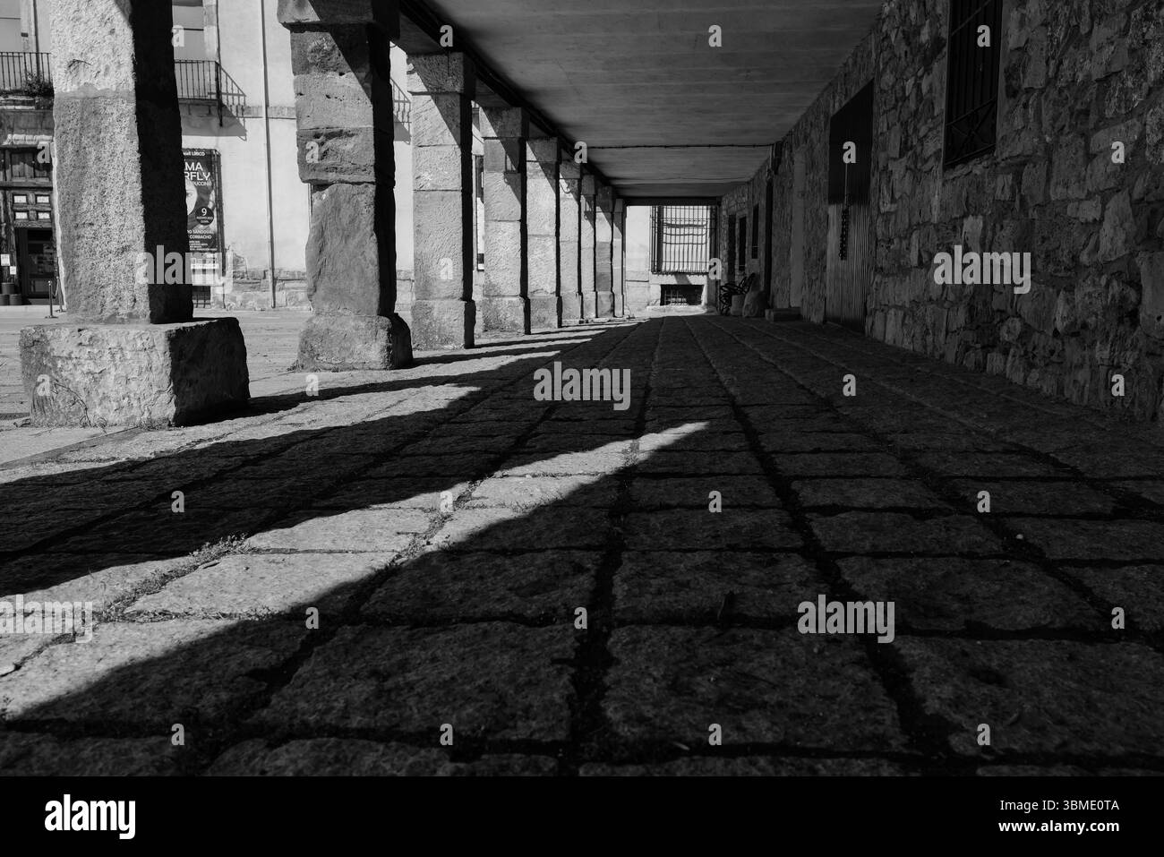 Main square in village Black and White Stock Photos & Images - Alamy