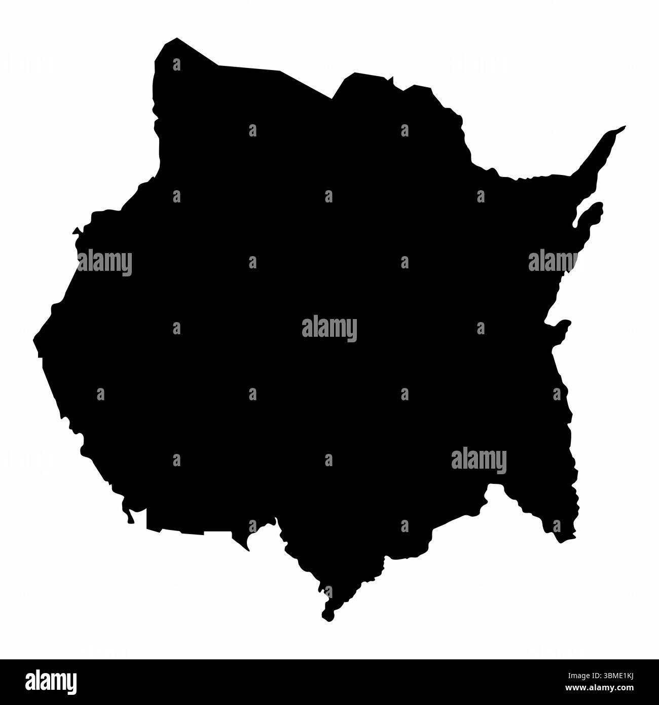 Morelos state silhouette map isolated on white background, Mexico Stock ...