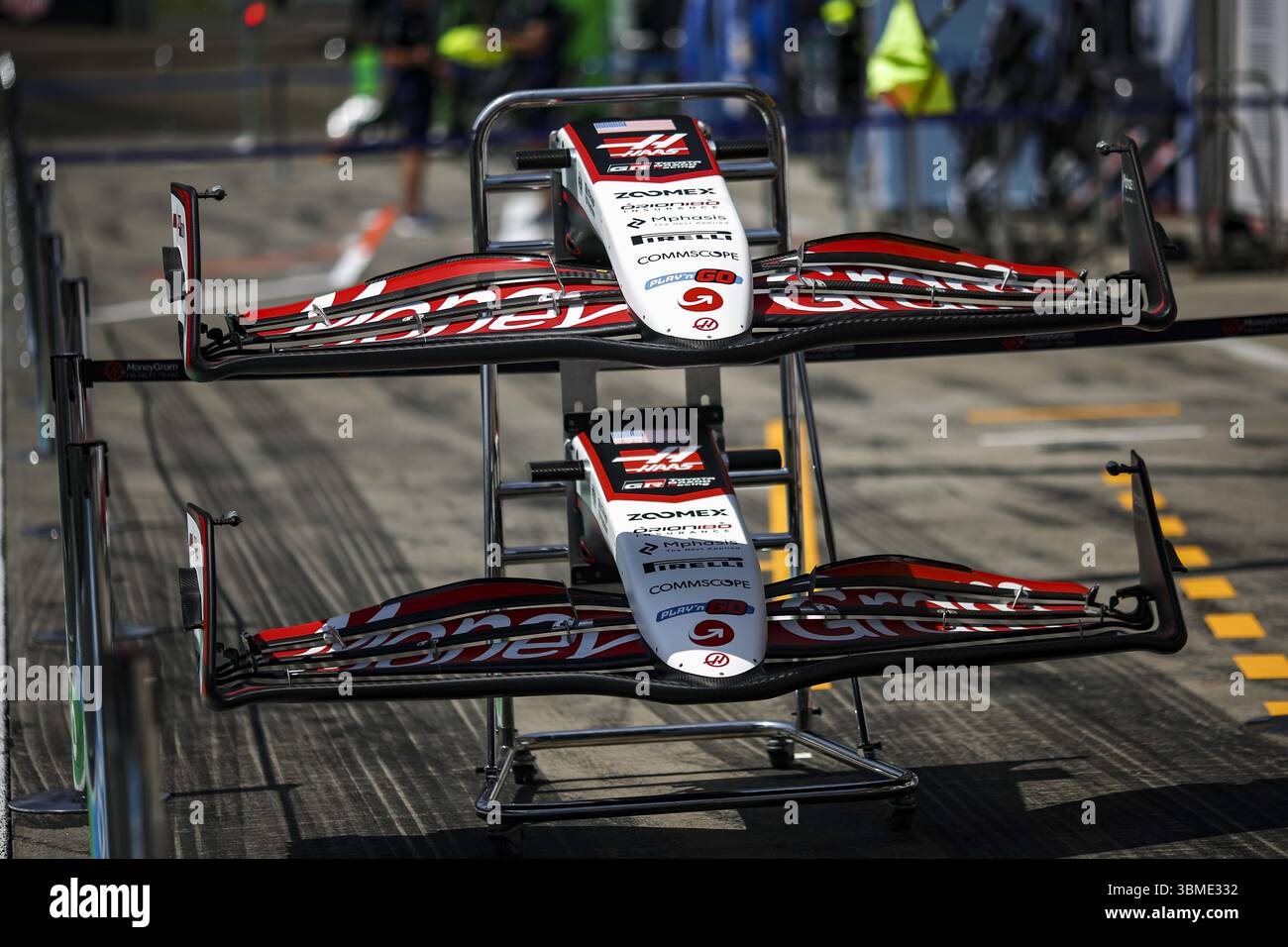 Haas F1 Team VF-25, Mechanical detail front wing during the Formula 1 ...