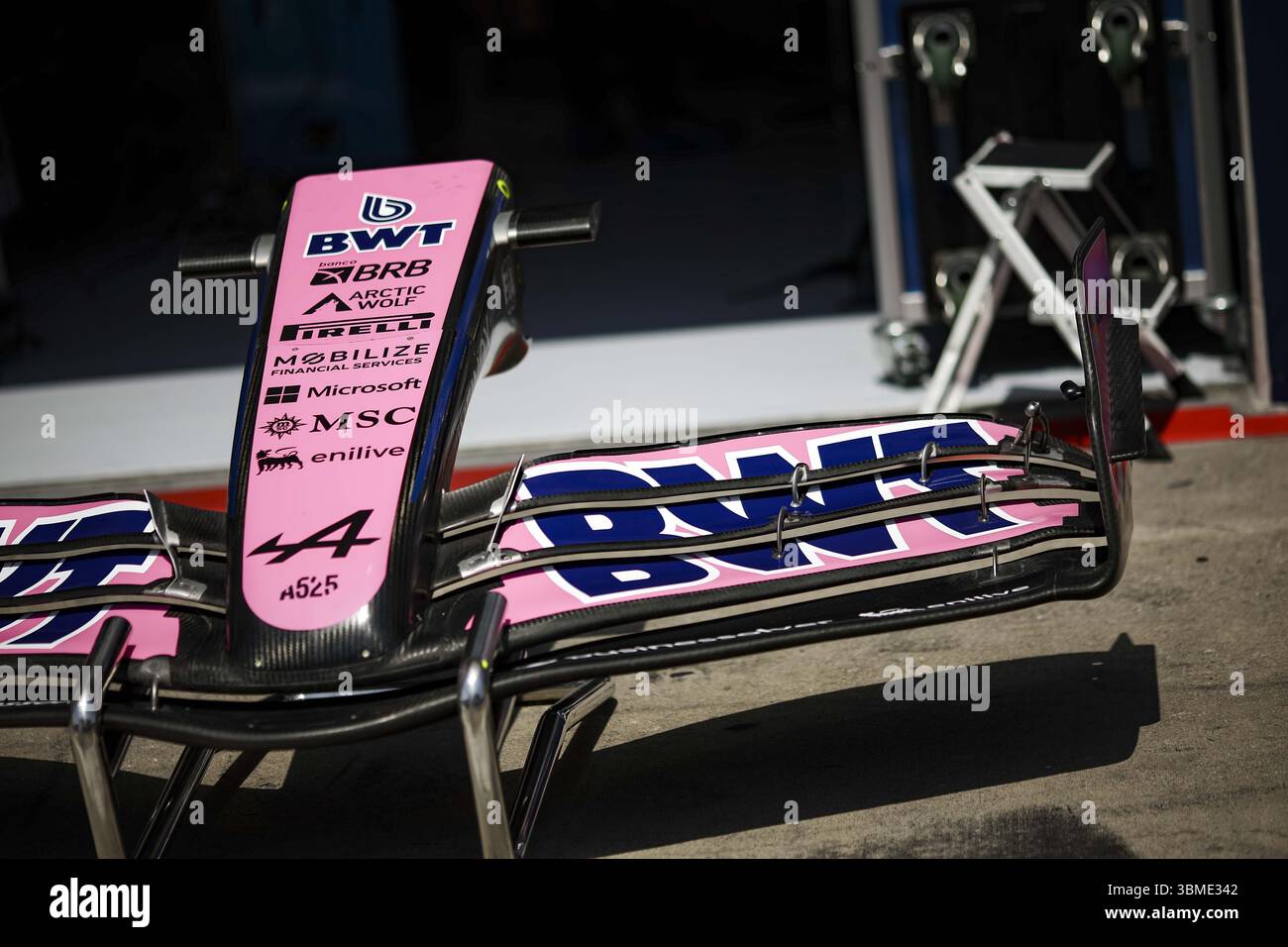 Alpine F1 Team A525, mechanical detail front wing during the Formula 1 MSC Cruises Austrian ...