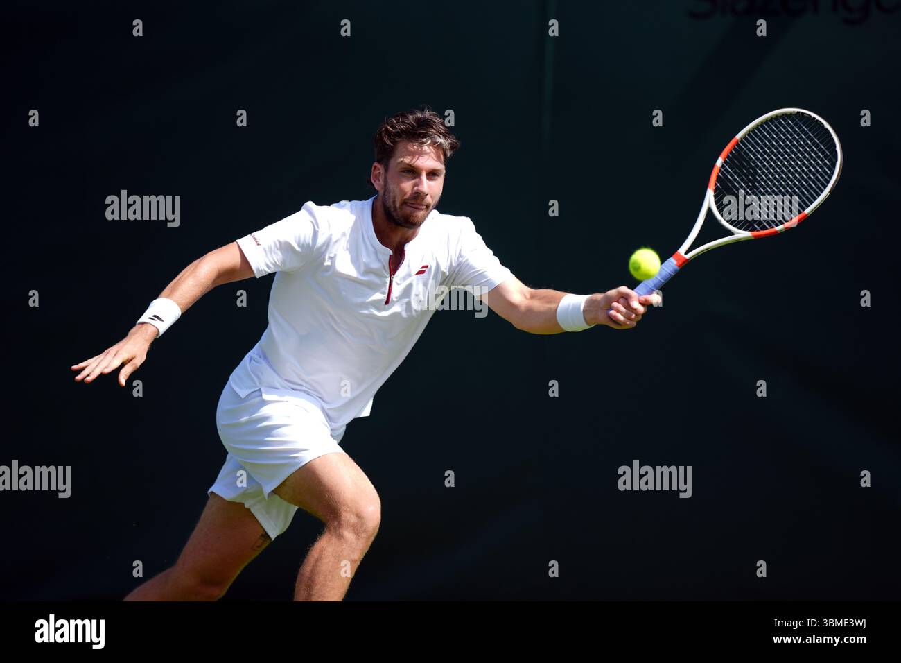 Cameron Norrie during a practice session at the All England Lawn Tennis ...