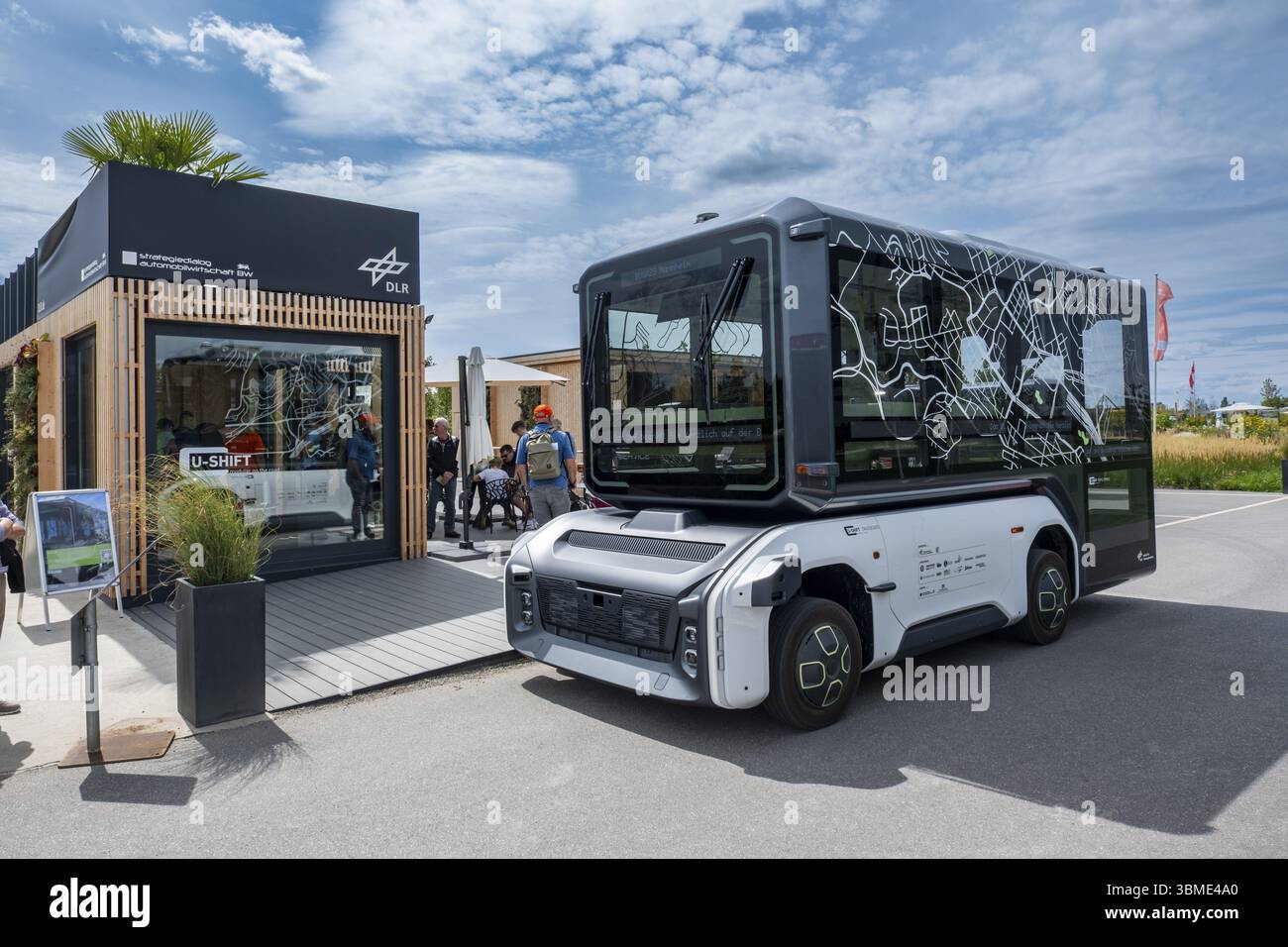 Autonomous, driverless, electric vehicle U-Shift from the German ...