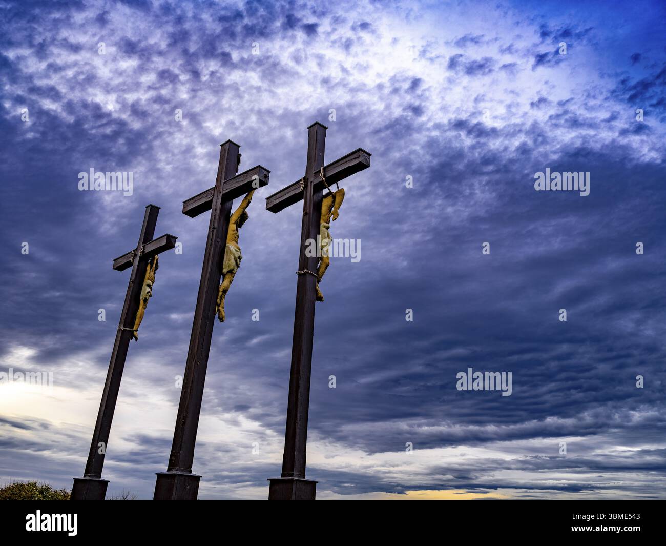 Crucifixion group, three crosses on the Kreuzberg in the Rhoen, 12th ...