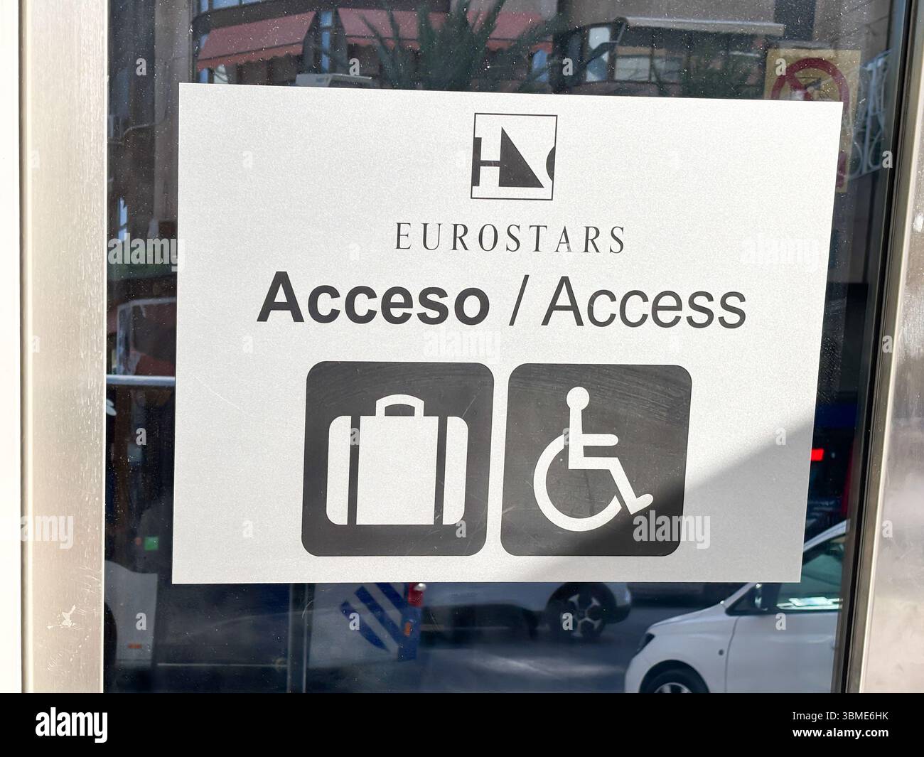 Alicante, Spain - June 24, 2025: Eurostars hotel access sign displaying ...