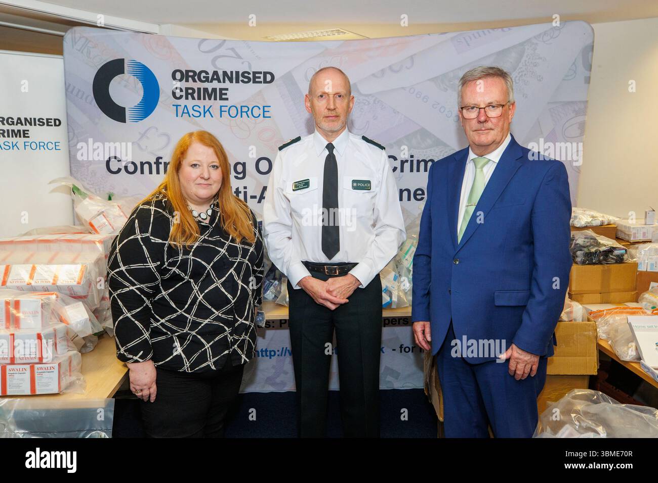 (left to right) Stormont Justice Minister Naomi Long, Assistant Chief ...