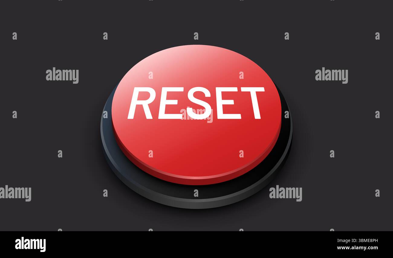 Reset button, system reset button. Vector Stock Vector Image & Art - Alamy